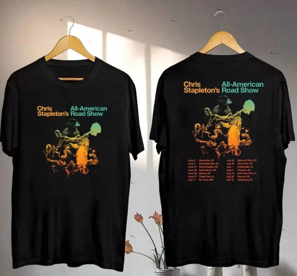 Chris Stapleton 2025 Tour T-shirt, 2Sided Music Shirt, For Fan,Black ...