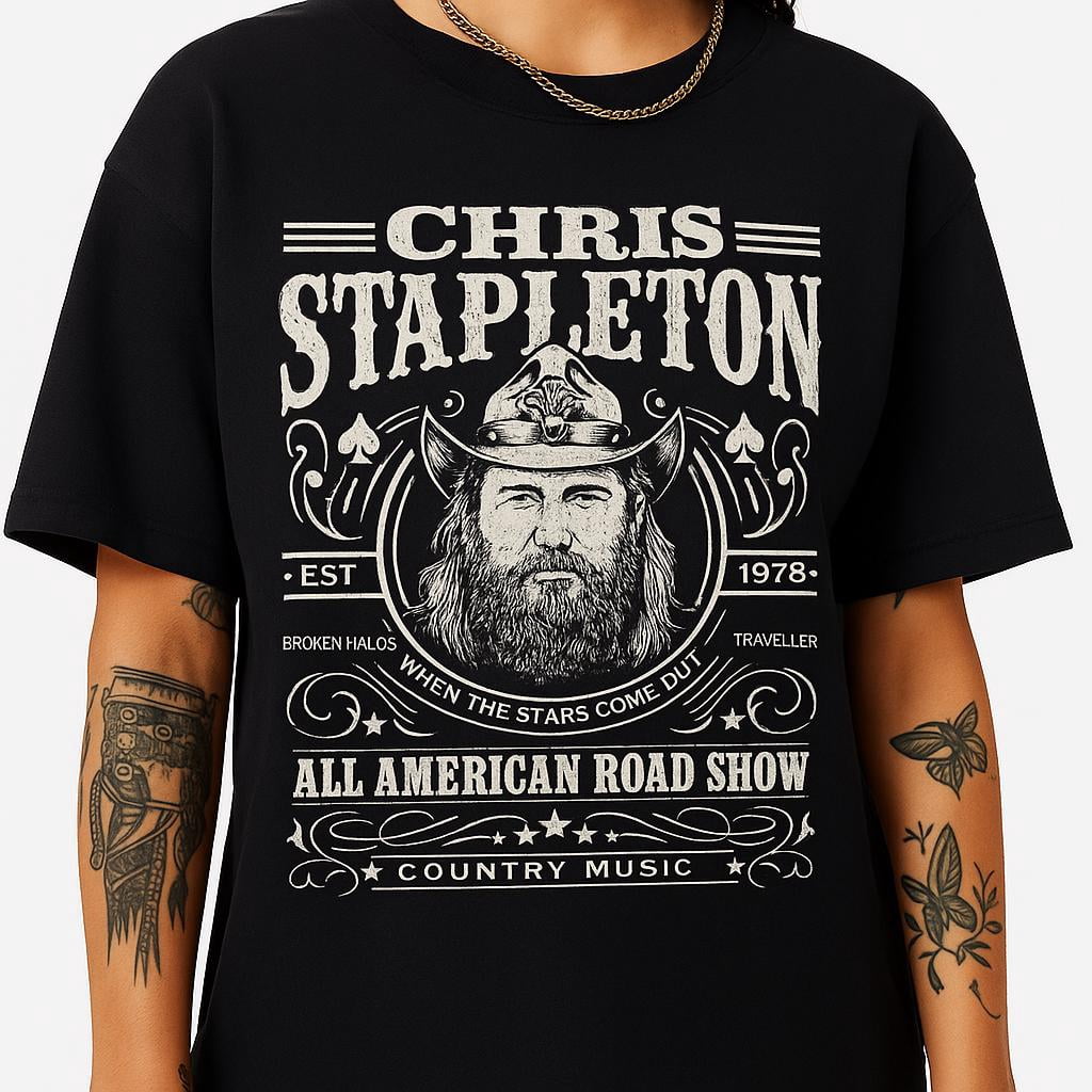 Chris Stapleton Country Music Shirt - Vintage Western Graphic Tee - All ...