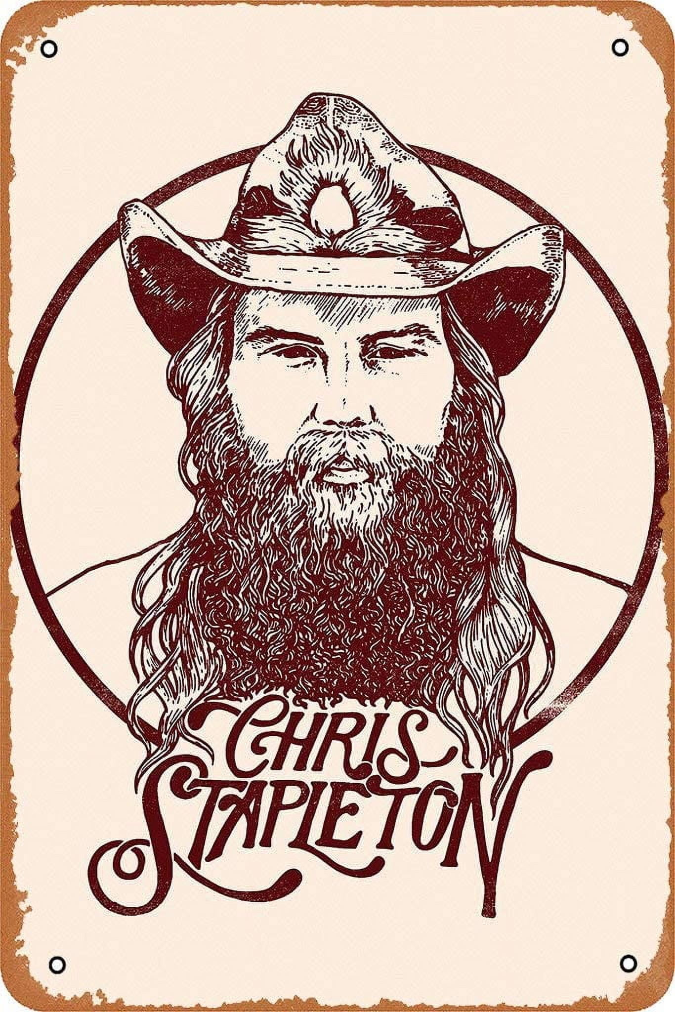 Chris Stapleton Fan Art Poster Celebrities & Musicians Metal Signs 8x12 ...