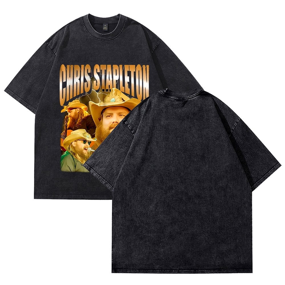 Chris Stapleton Merch Unisex Oversized Soft Retro Cotton Crewneck T ...