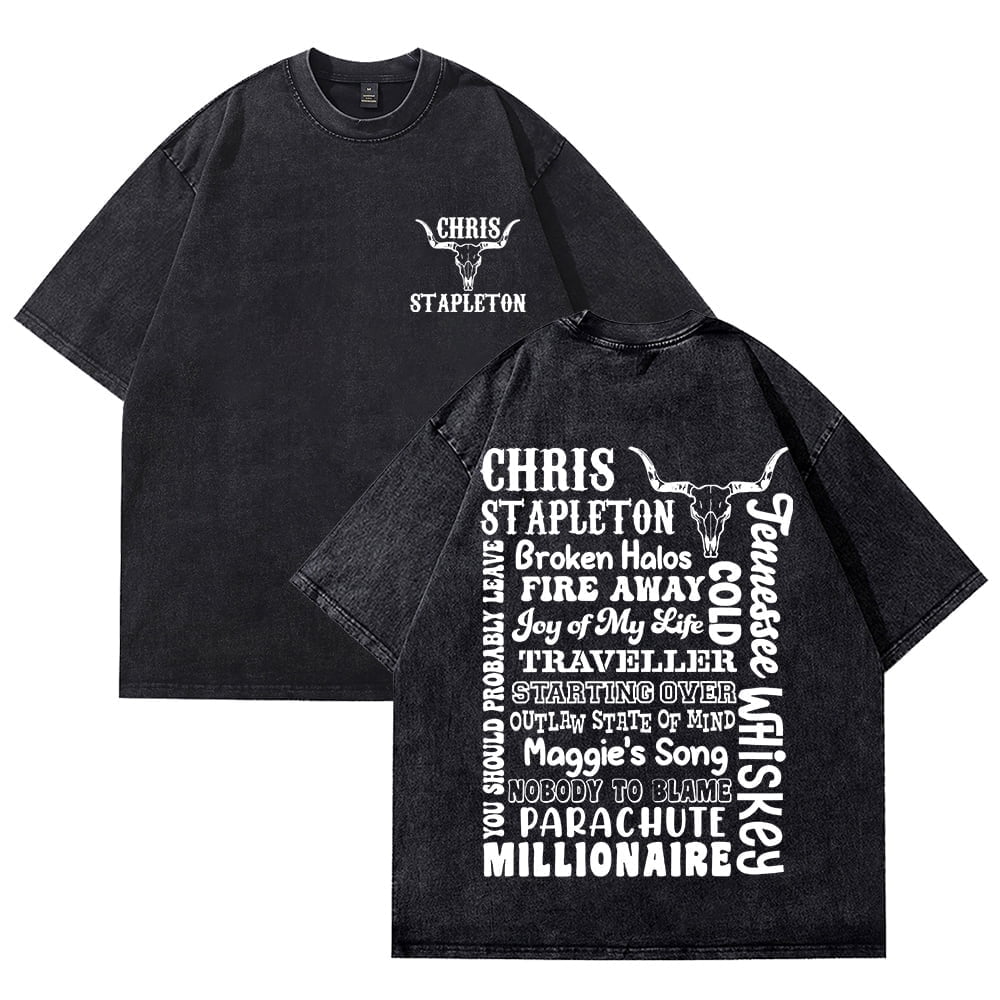Chris Stapleton Merch Unisex Oversized Soft Retro Cotton Crewneck T ...