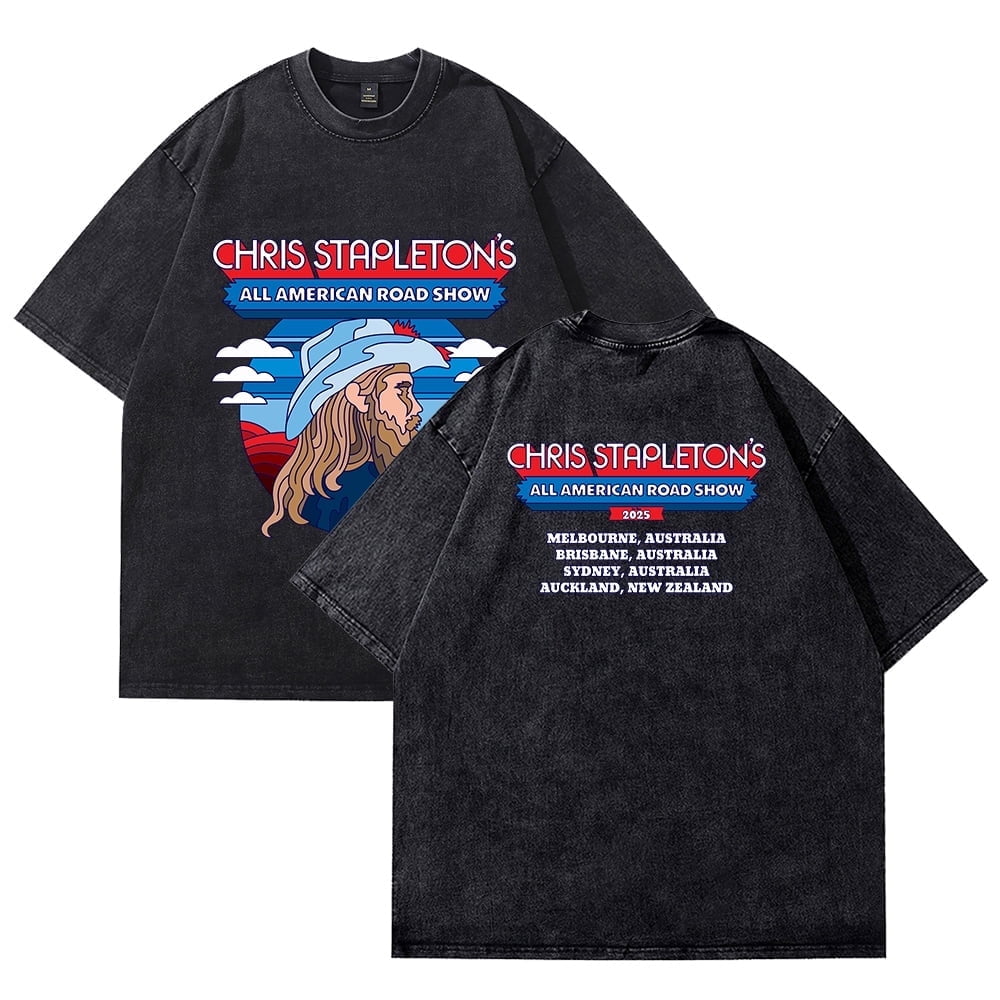 Chris Stapleton Merch Unisex Oversized Soft Retro Cotton Crewneck T ...