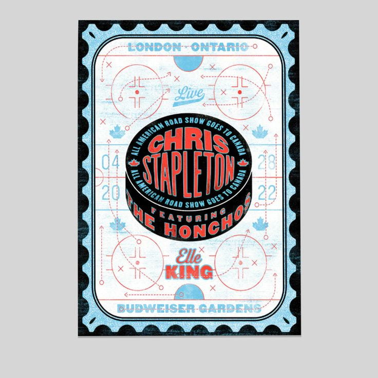 Chris Stapleton Show Poster London, ON 04/28/22 Size 24''x36''-The ...