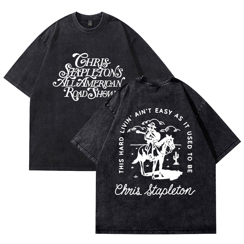 Chris Stapleton T-shirt Merch retro cotton street trend T-shirt unisex ...