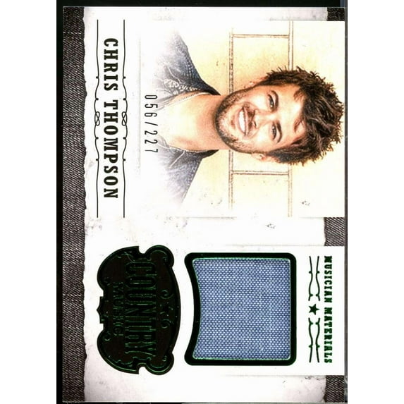 Chris Thompson Card 2015 Panini Country Music Musician Materials Green /227 #4 - Walmart.com