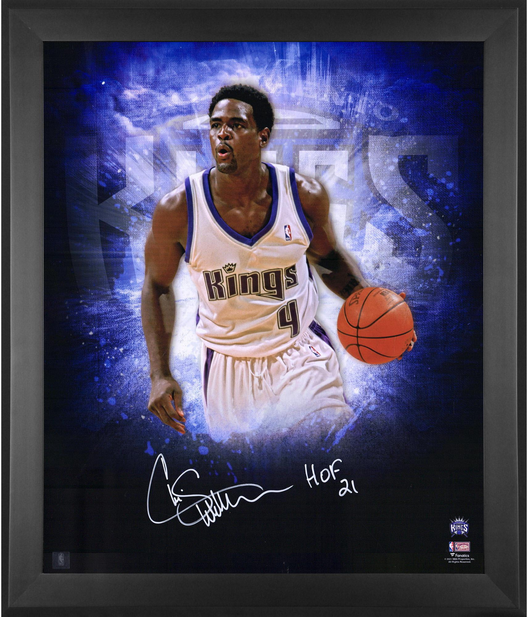 Chris Webber Sacramento Kings Framed Autographed 20" x 24" In-Focus ...