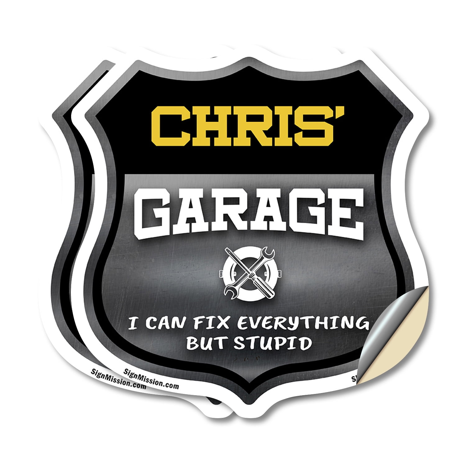 Chris's Garage I Can Fix Everything But Stupid (2 Pack) 6 inch X 6 inch ...