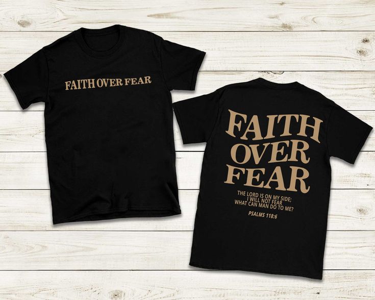 Chris.tian Shirts for Men Faith Over Fear Acid Wash Graphic Religious T ...