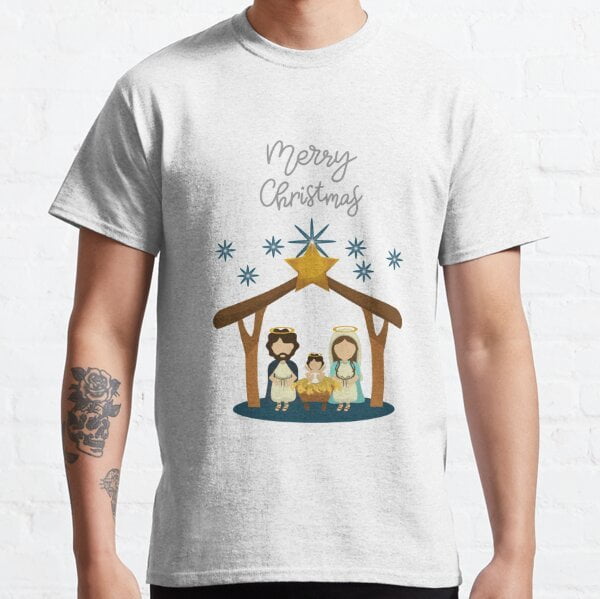 Chrismas Nativity Scene Baby Jesus Shirt - Walmart.com