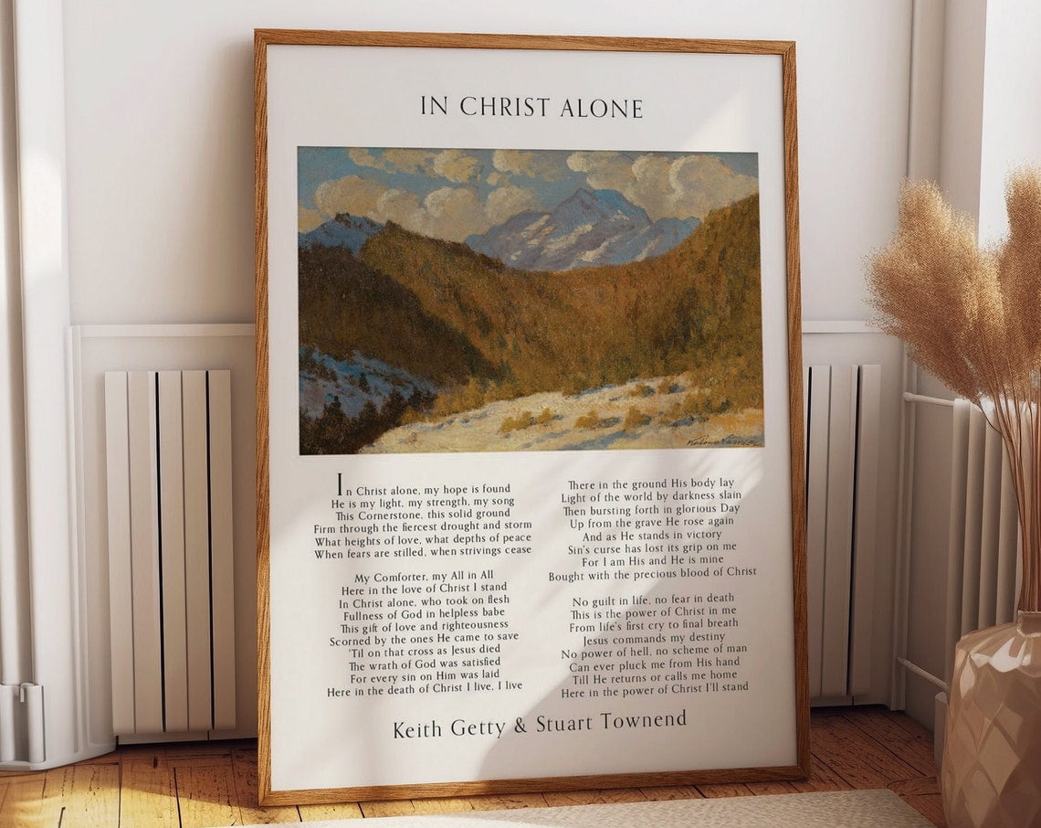 In Christ Alone Musical Grace & Spiritual Elegance Poster, Hymn Sheet ...