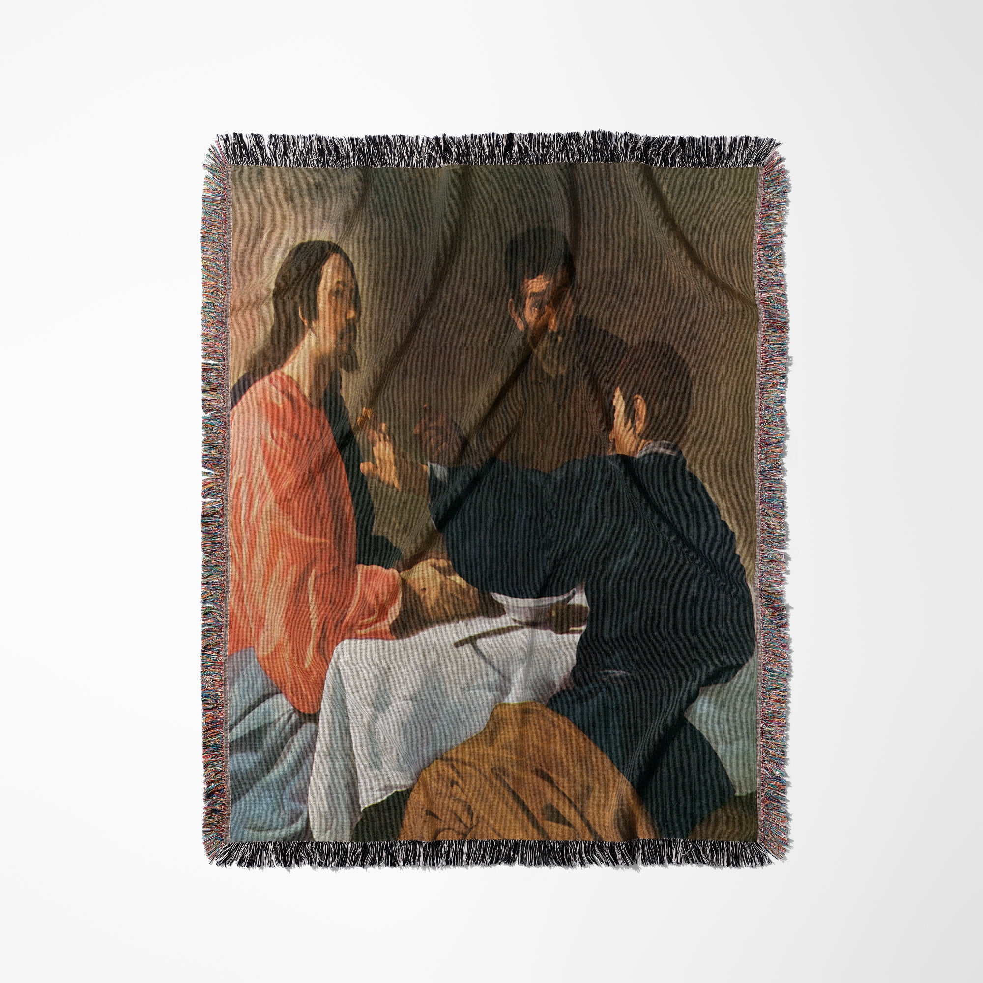 Christ And The Pilgrims At Emmaus By Diego Velazquez, Woven Blanket ...