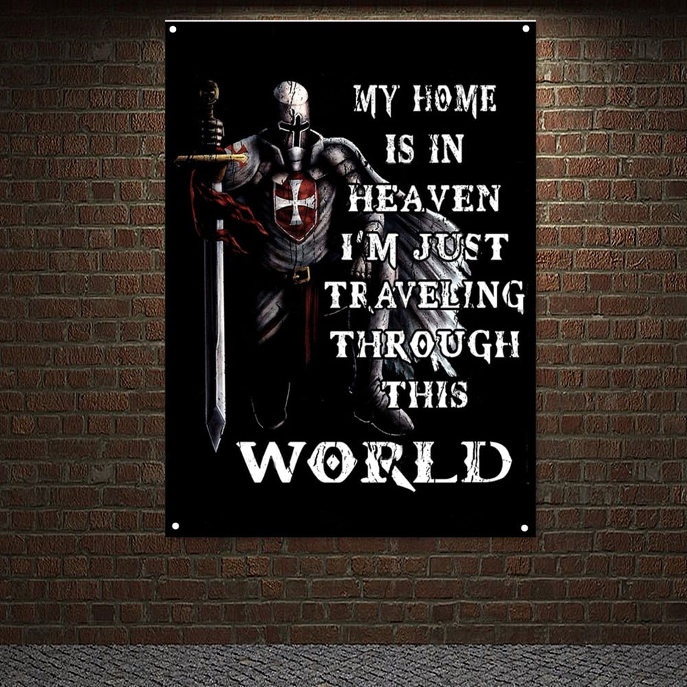 Christ Armor Warrior Banner Wall Hanging Flag 38" x 57" Knights Templar ...