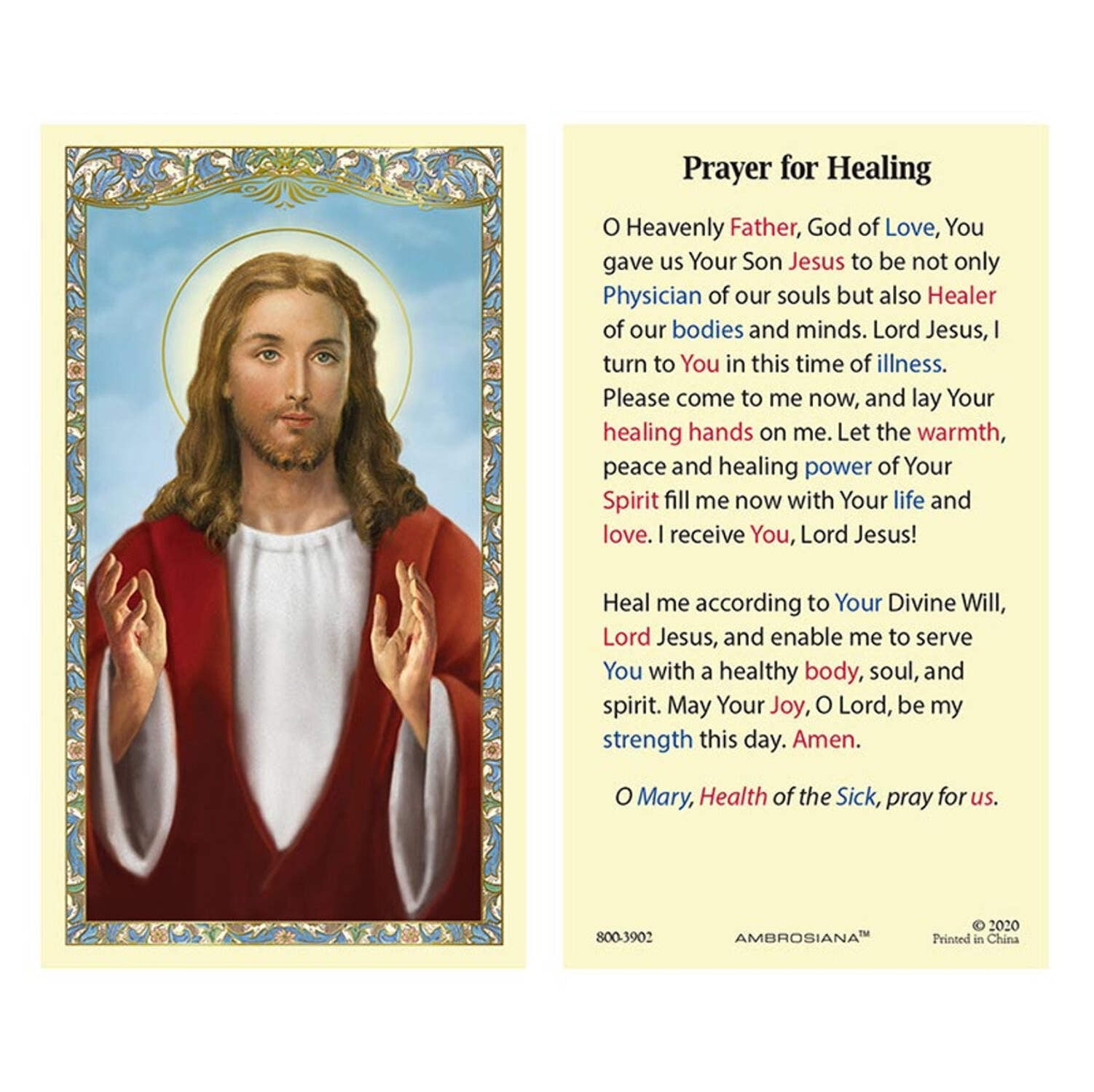 Christ Blessing Laminated Holy Card - 25/pk - Walmart.com