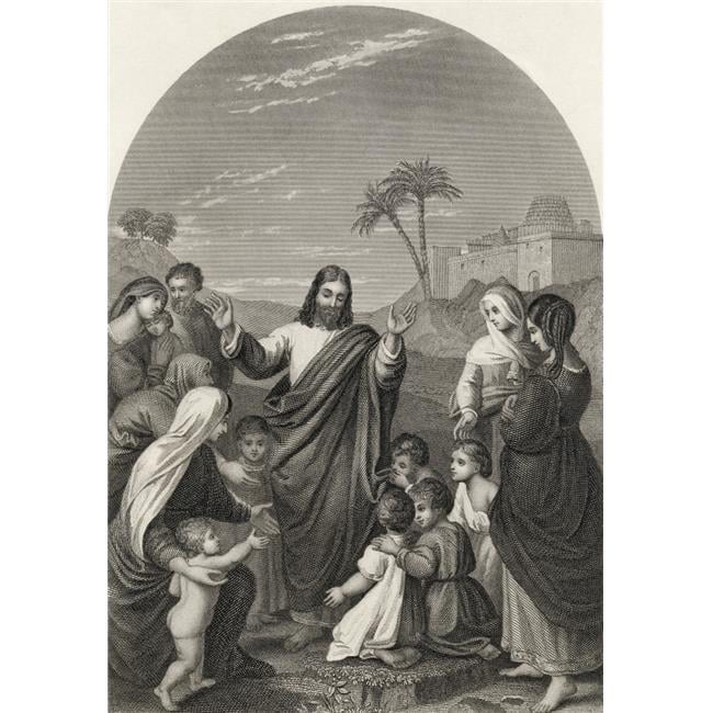Christ Blessing The Little Children Engraved By S Allen After Overbeke ...