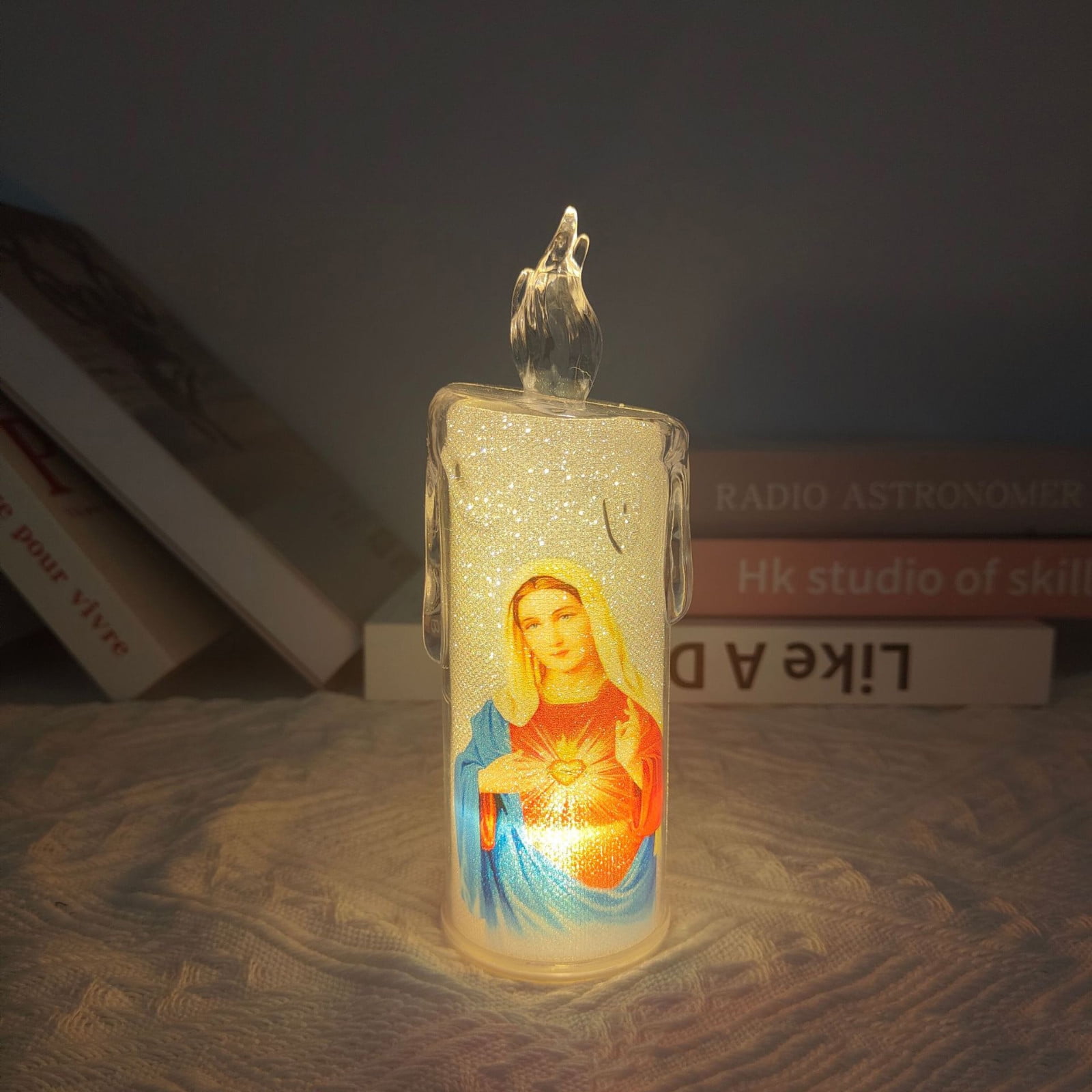 Christ Candles Lamp LED Tealight Pillar Light for Creative Flameless ...