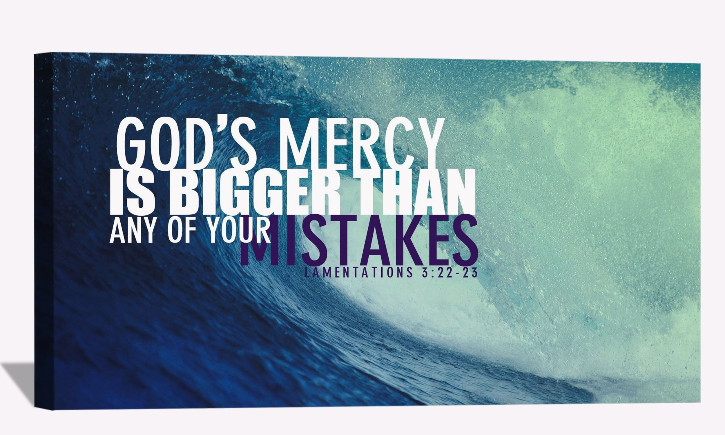 Christ Canvas Art Jesus Framed Painting Gods Mercy Quotes Wall Decor ...