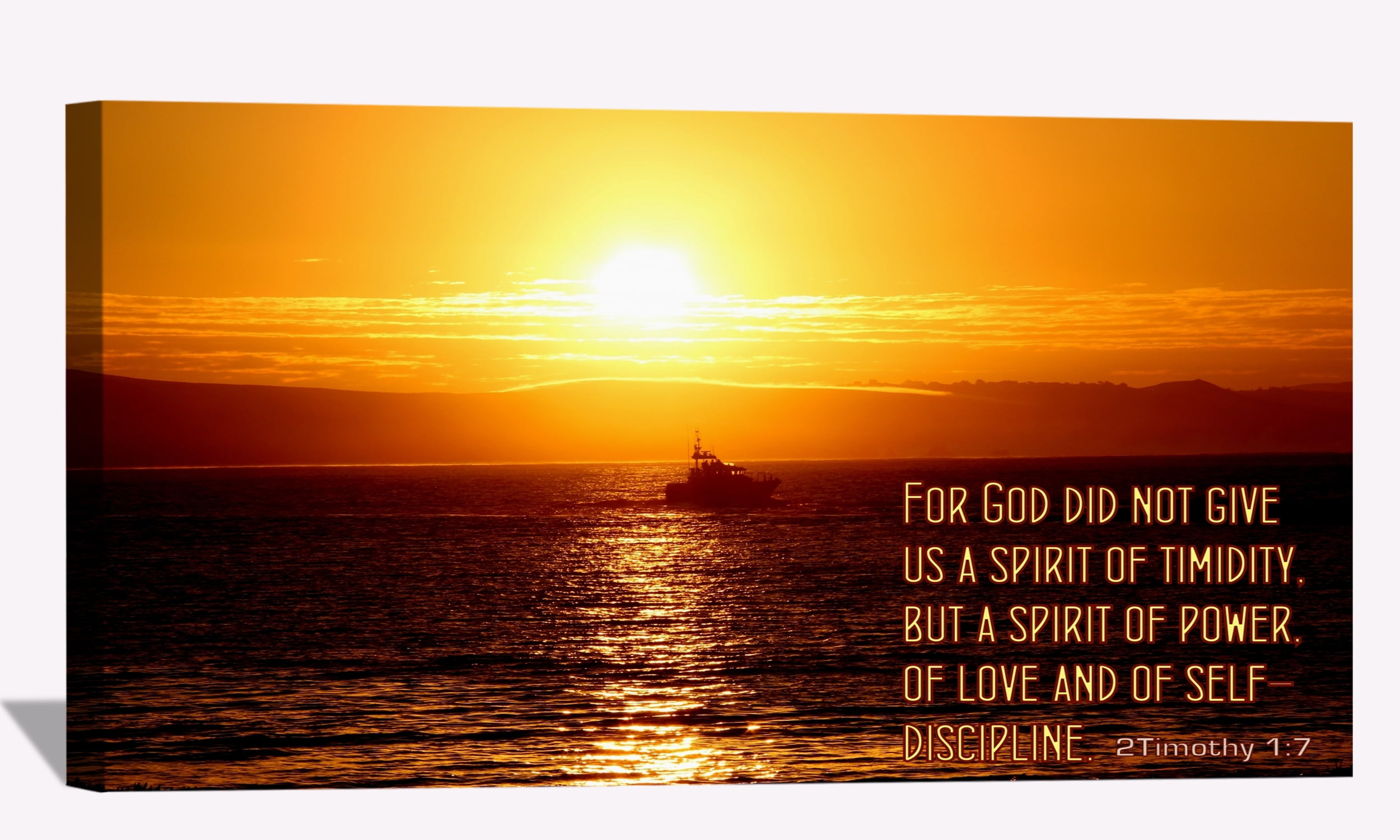 Christ Canvas Art Jesus Framed Painting Spirit Of Power Quotes Wall ...