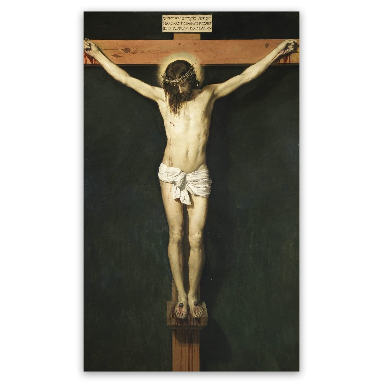 Christ Crucified by Diego Velazquez - Painting of Jesus on the Cross - Canvas Wall Art Unframed ...