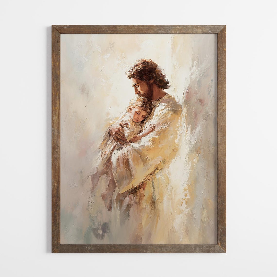 Christ Embrace Poster, Jesus Loves You Wall Art, You Are Never Alone ...