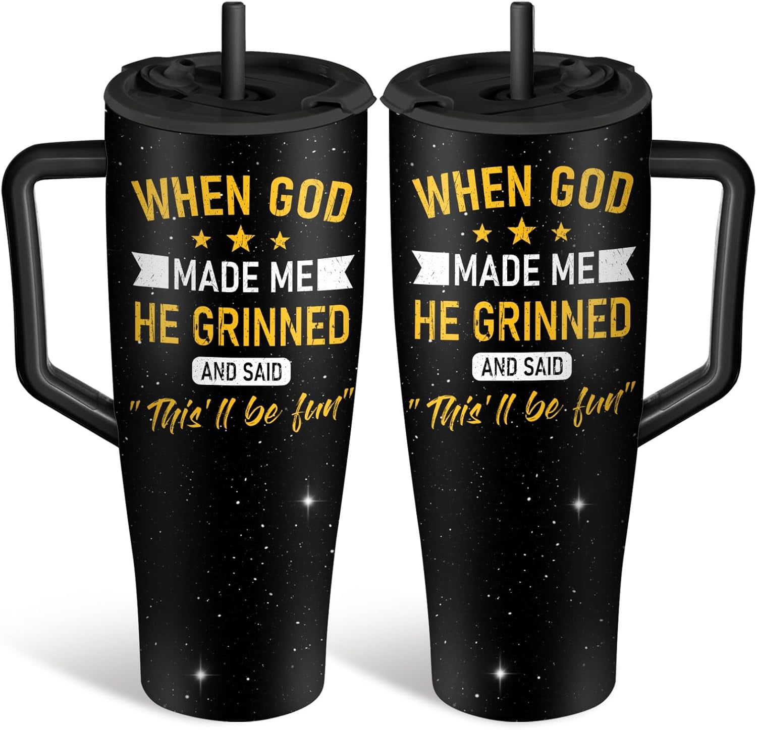 Christ Gifts for Women Men - 40oz God Tumbler with Handle and Straws ...