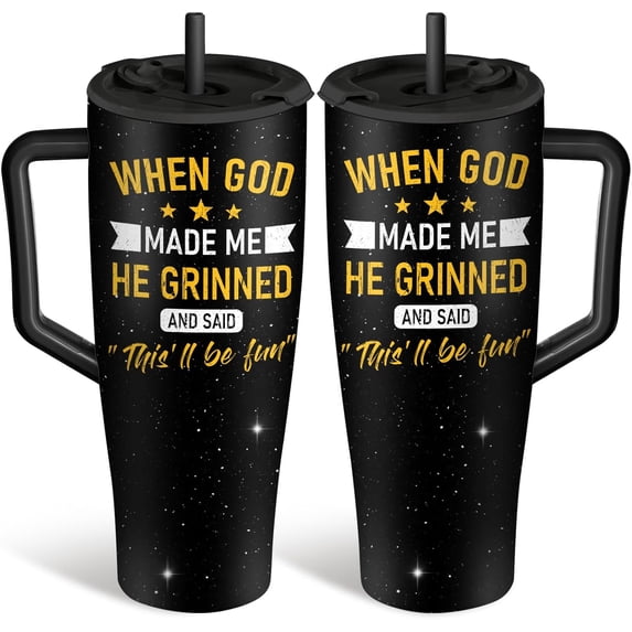 Christ Gifts for Women Men - 40oz God Tumbler with Handle and Straws ...