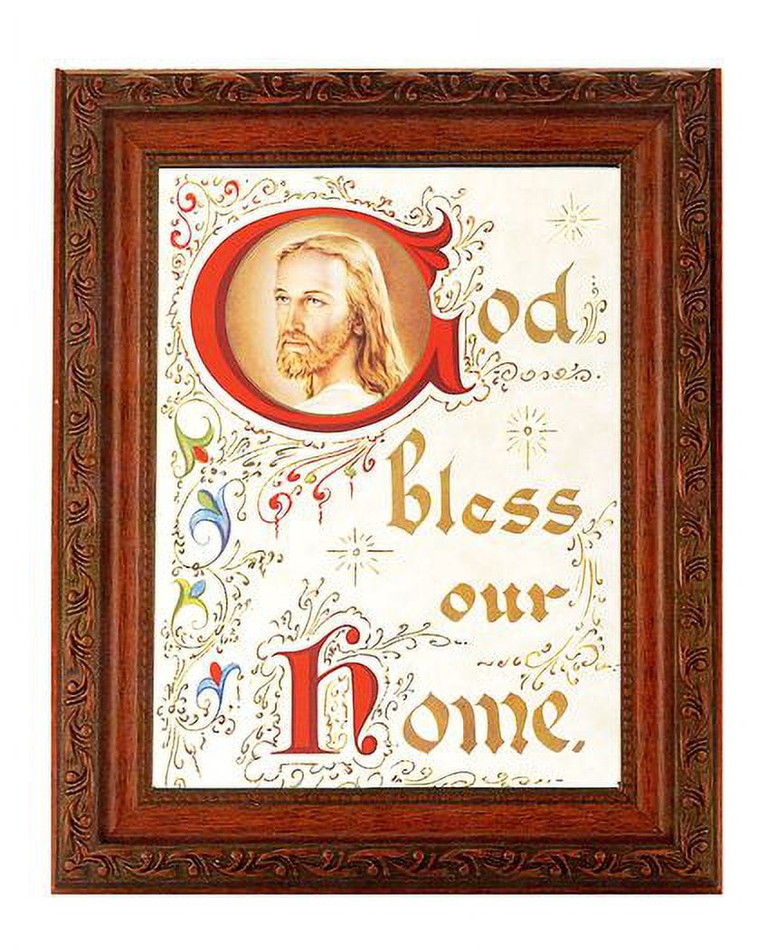 Christ House Blessing Picture Framed Wall Art Decor Large, Antiqued ...