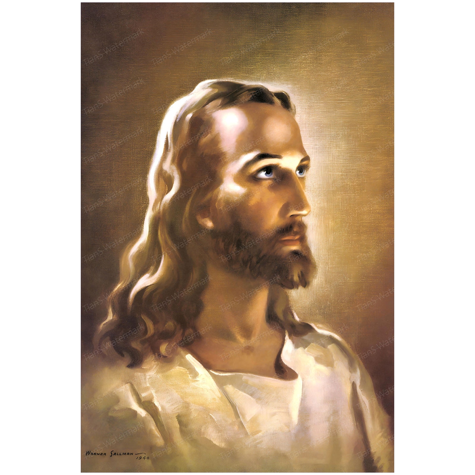 Christ Jesus Head Poster Canvas Painting Modern Home Living Room ...