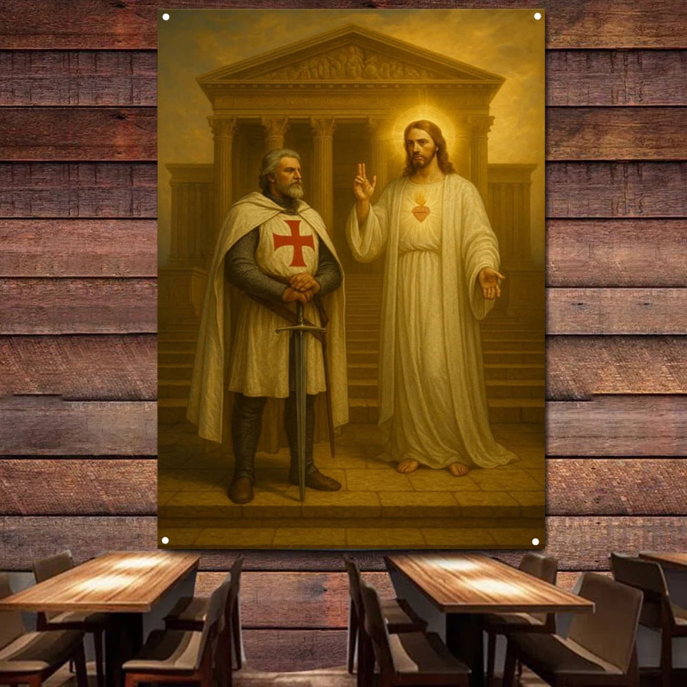 Christ Jesus Knight Templar Wall Art Posters and Prints Polyester ...