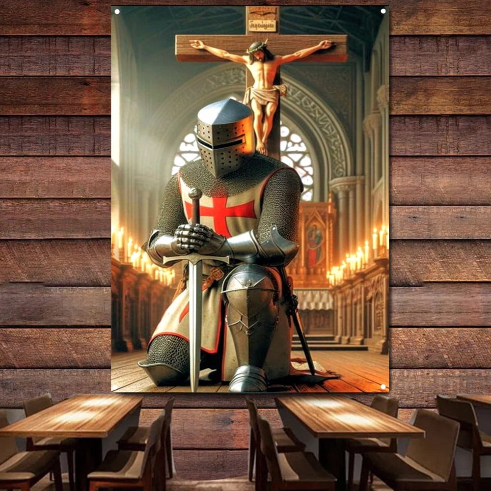 Christ Jesus Knights Templar Battle Flag & Banners Ancient Art of War ...