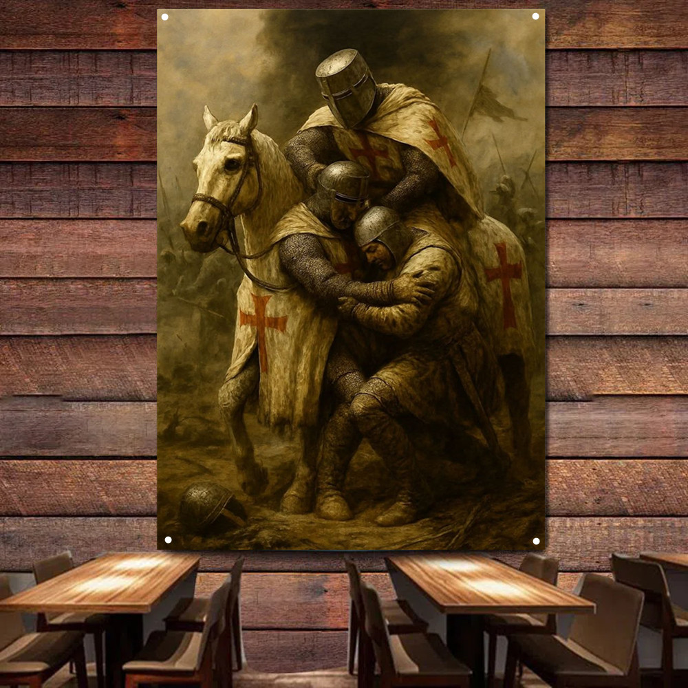 Christ Jesus Knights Templar Tapestry Wall Art Posters and Prints ...