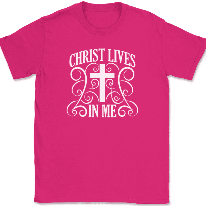 Christ Lives In Me T-Shirt Christian Worship Praise Jesus Bible Tee ...