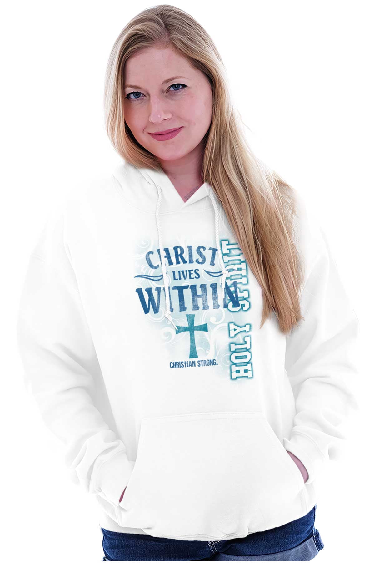 Christ Lives Within Holy Spirit Hoodie Sweatshirt Women Brisco Brands L ...