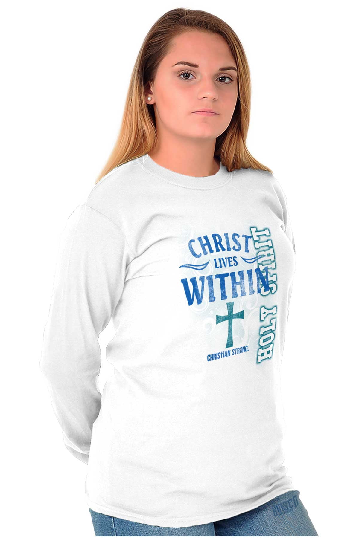 Christ Lives Within Holy Spirit Women's Long Sleeve T Shirt Brisco ...