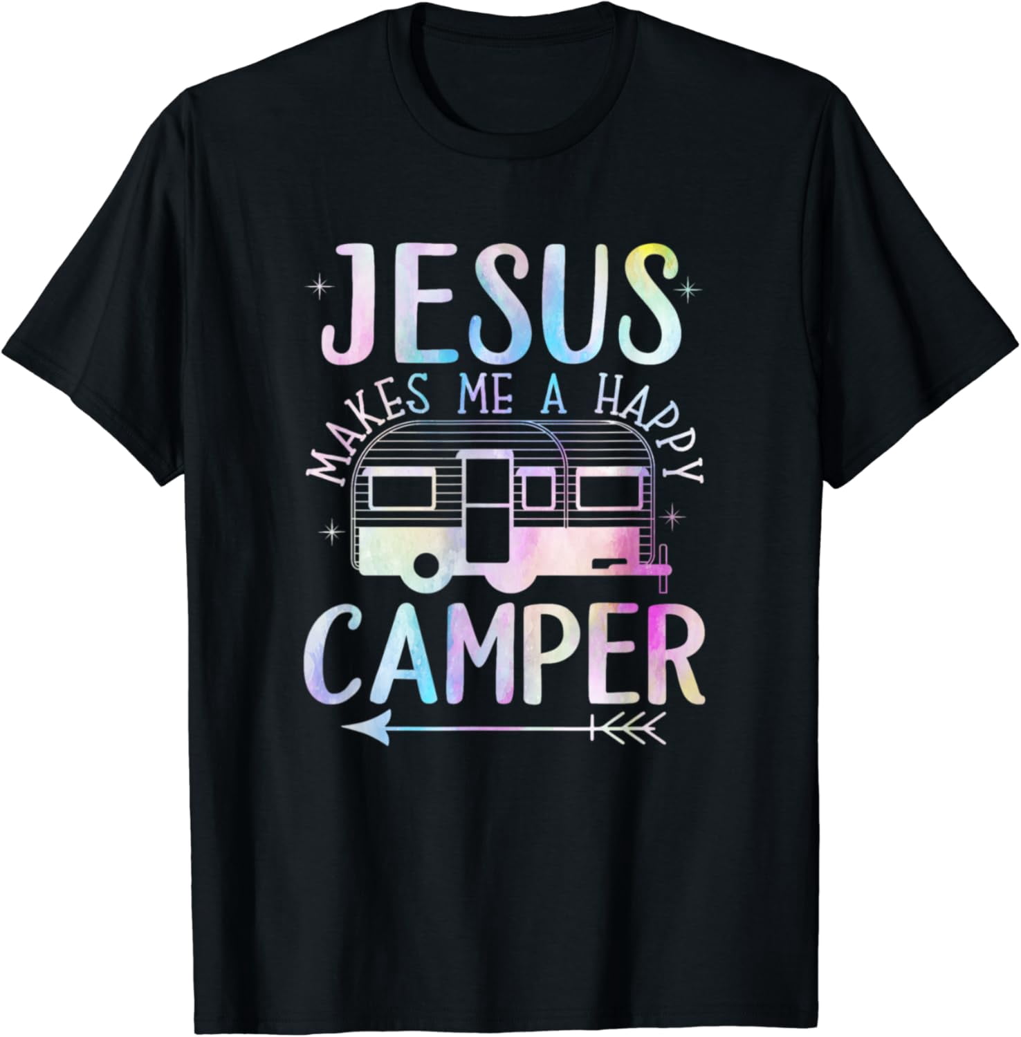 Christ Makes Me A Happy Camper Camping Rv Christian Religious T Shirt ...