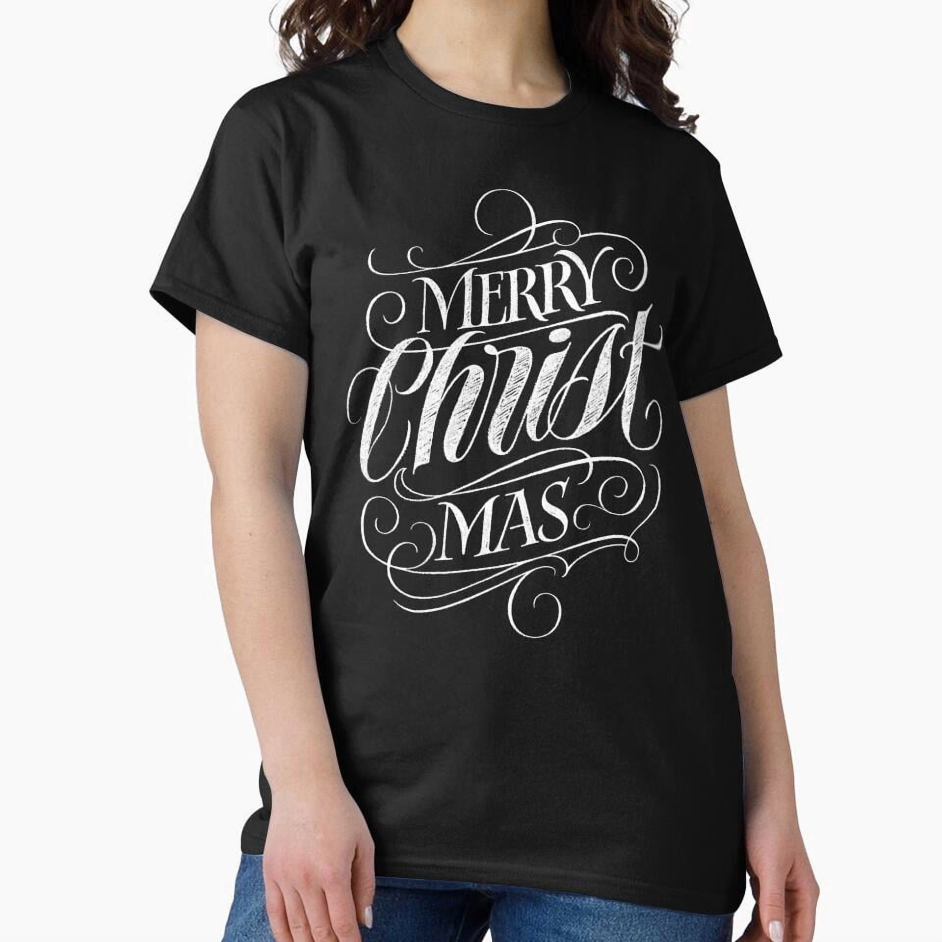 Christ Mas Religious Chalkboard Lettering Chalk Calligraphy Shirt ...