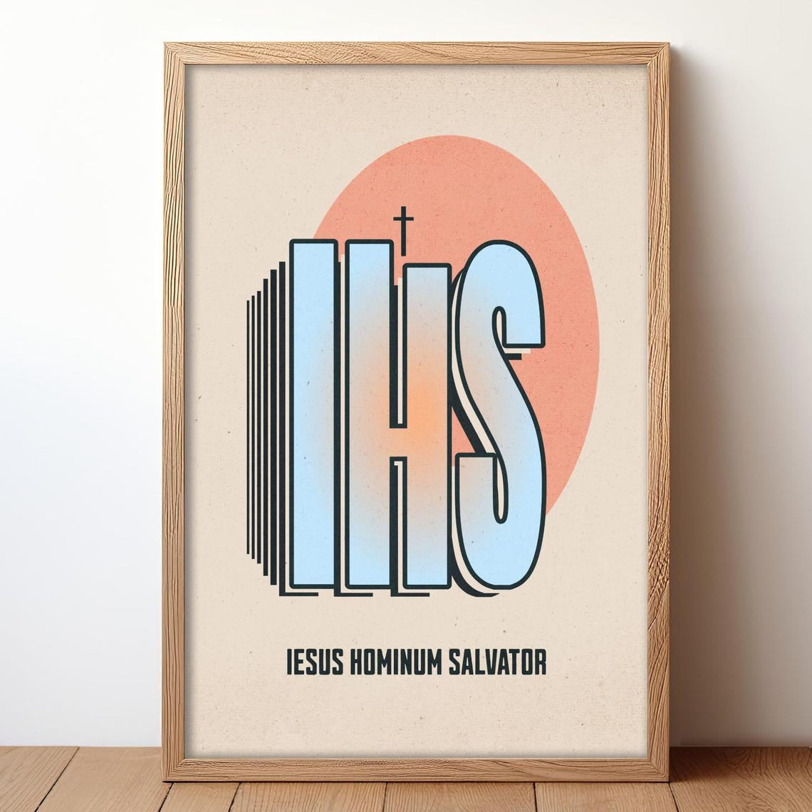 Christ Monogram Wall Art, Ihs Christogram Poster Poster Decor For ...