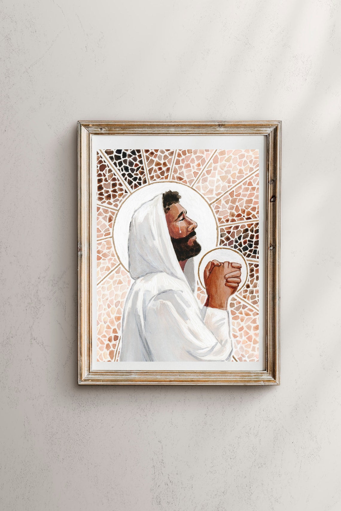 Christ Praying Art Print: Garden Of Gethsemane, Religious Easter Decor ...