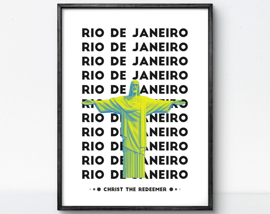 Christ The Redeemer Poster, Rio De Janeiro Wall Art, Brazil Travel ...