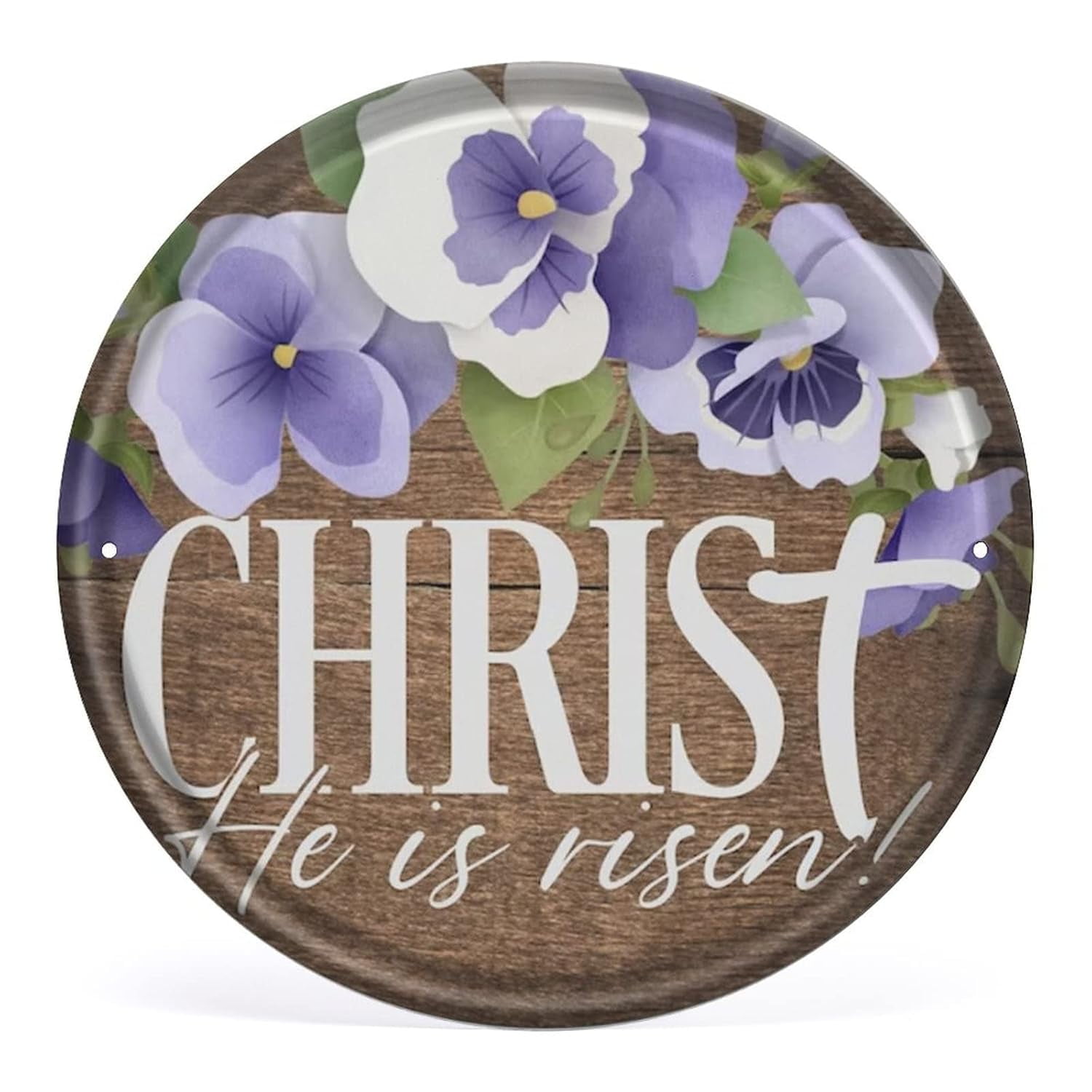 Christ He Is Risen Round Door Hanger Metal tin Sign Decoration for ...