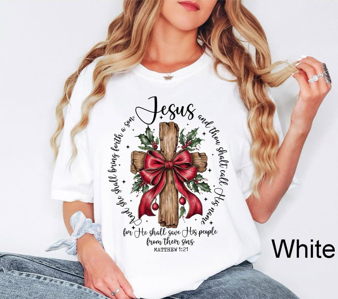 Christ Shirt, O Come Let Us Adore Him Shirt, Nativity Scene Christian ...