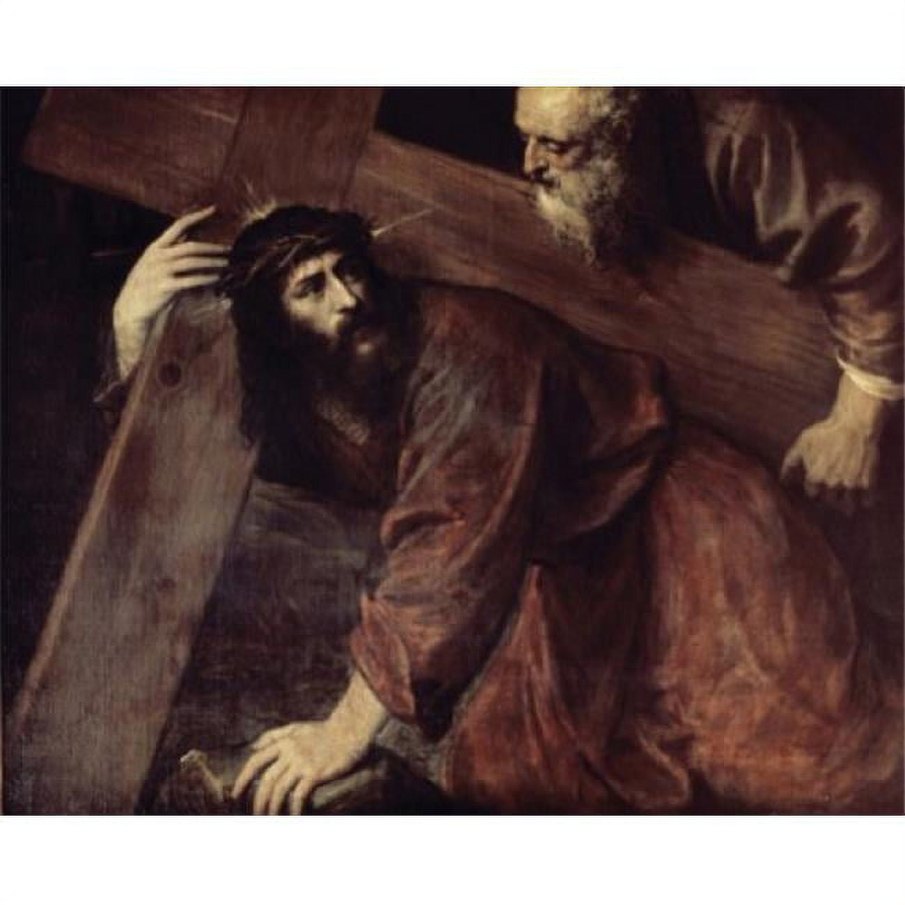 Christ & Simon the Cyrenian Titian Tiziano Vecelli 1477-1489-1576 ...