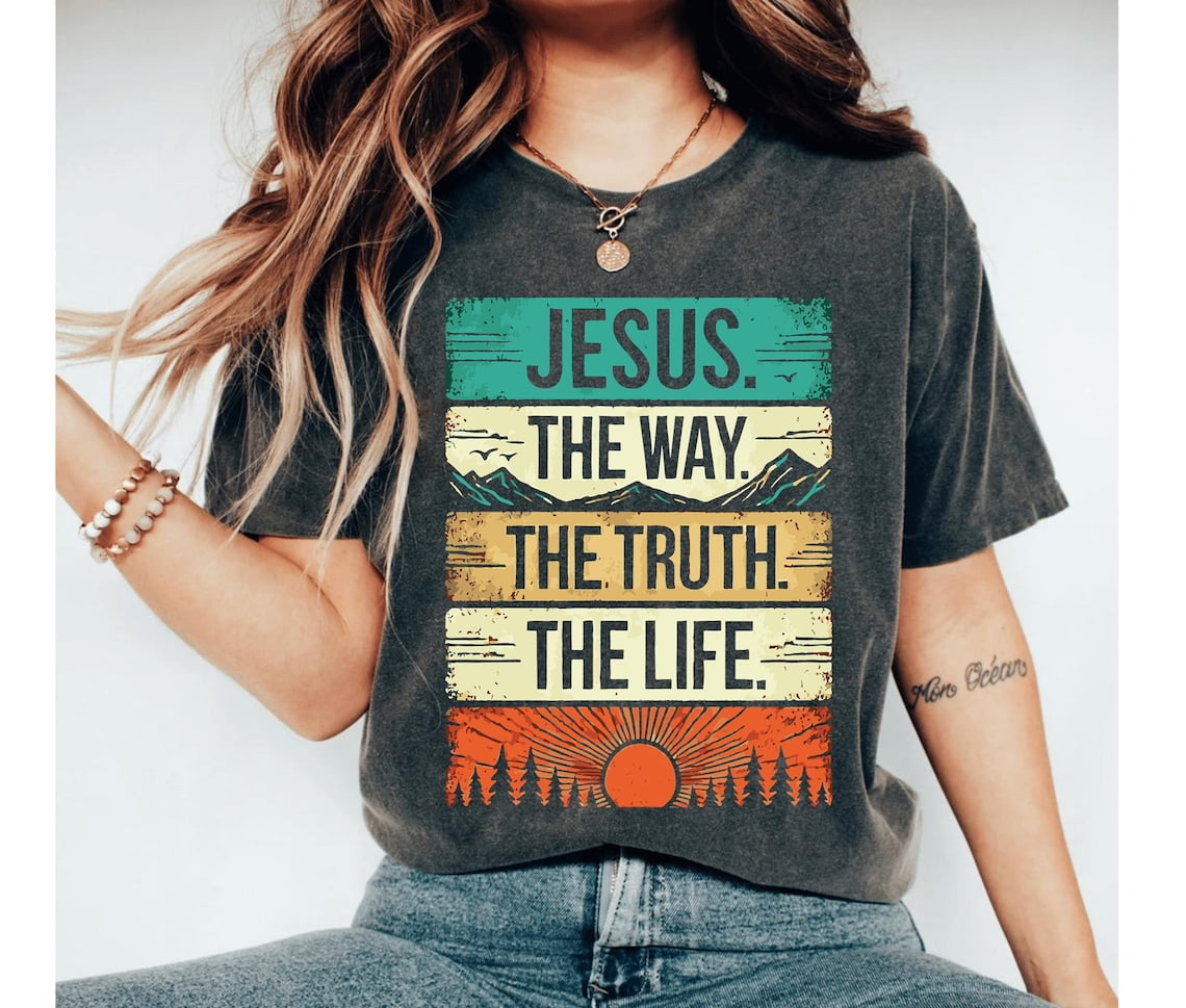 Christ Tee For Women, Christian Shirt For Women, Retro Christian T ...