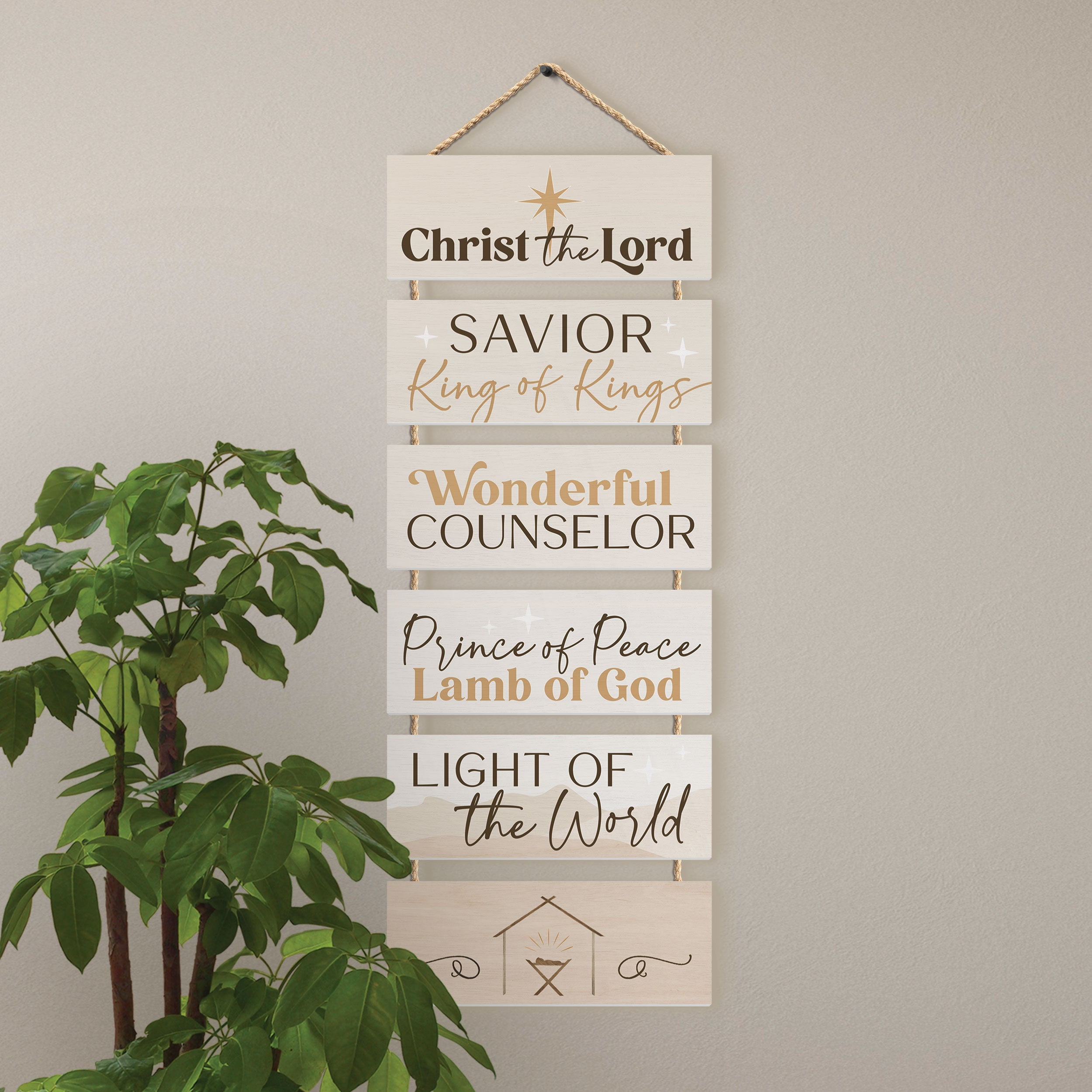 Christ The Lord Savior King Of Kings Stacked Hanging Sign - Walmart.com