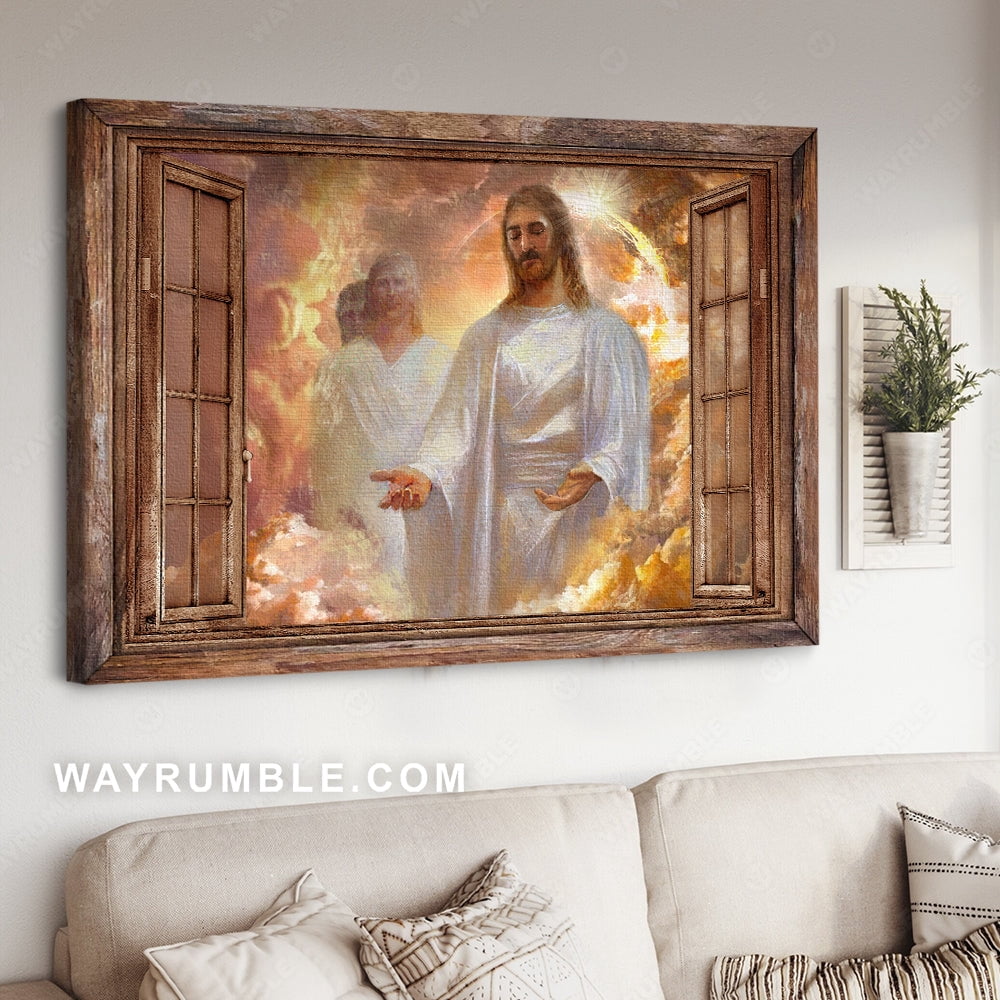 Christ The Redeemer, Jesus Painting, Wooden Windows, Beautiful Heaven ...