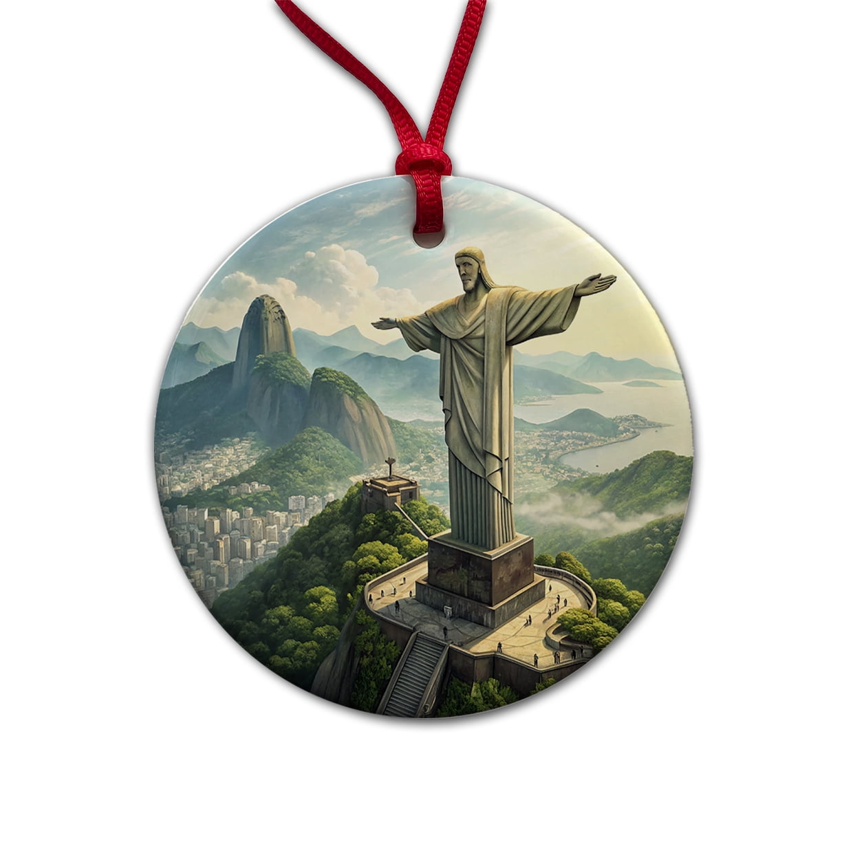 Christ The Redeemer Statue Rio De Janeiro Brazil Christmas Tree Holiday ...
