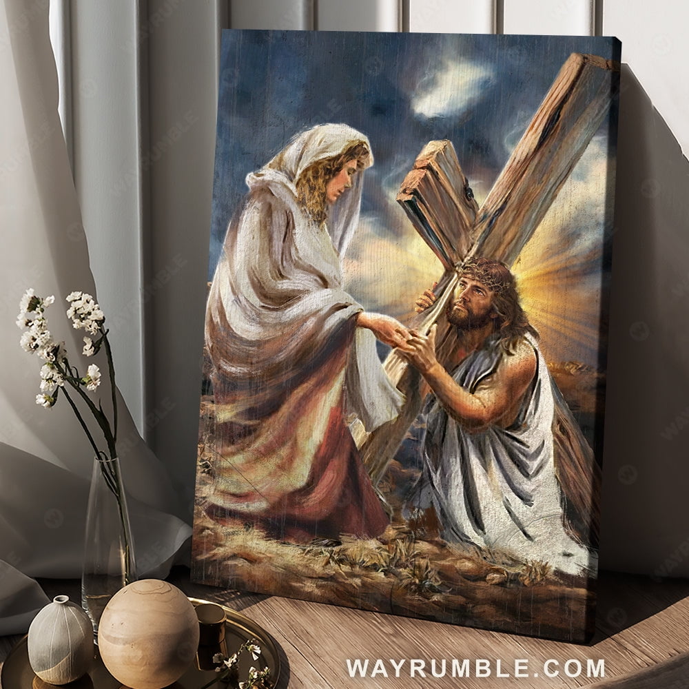 Christ The Redeemer, Wooden Cross, Religious Art, Jesus Carrying His ...