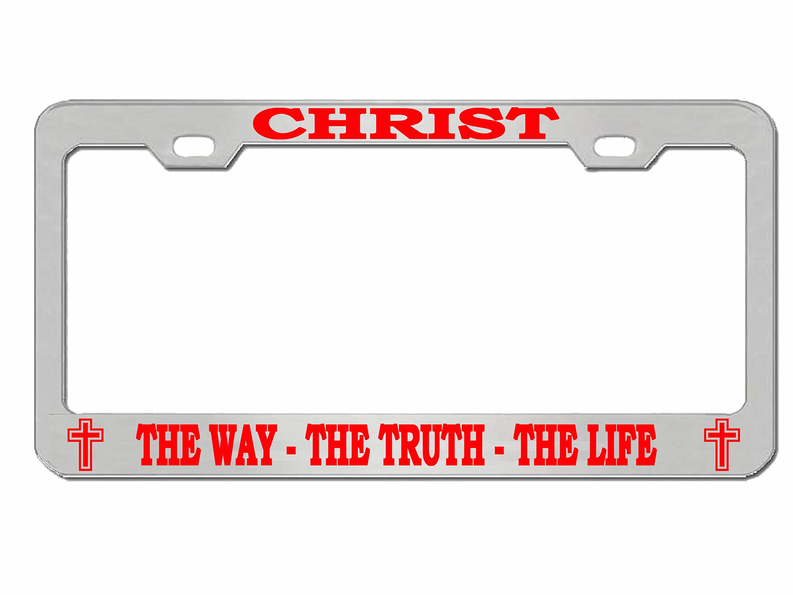 Christ The Way The Truth The Life Style Metal License Plate Frame ...