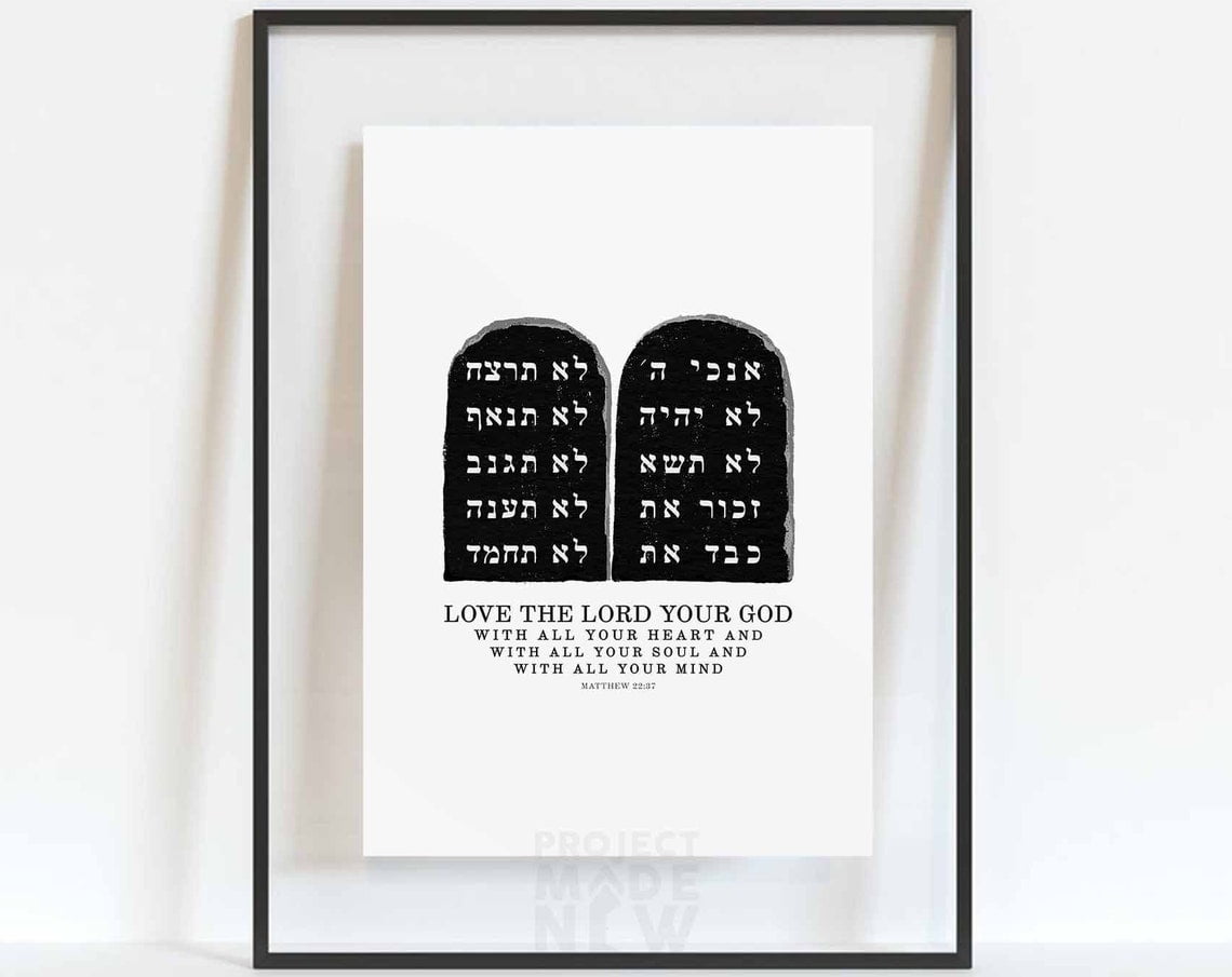 Ten Commandments, Christ Commandment Bible Sketches, Christian Modern ...