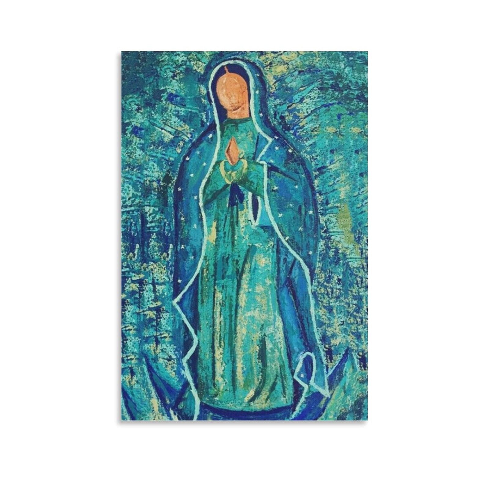Christ Wall Art Decor - Madonna Portrait - Christ Bible Canvas Painting ...