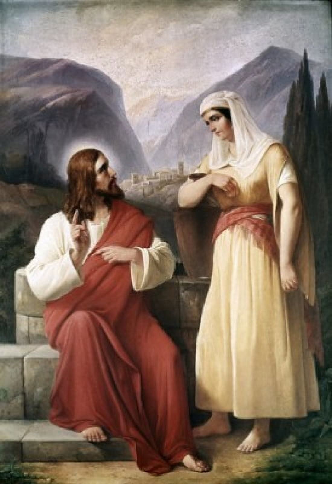 Christ and the Samaritan Woman at the Well, Christian Schleisner (1810 ...